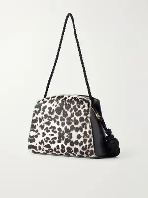 LIFFNER Tassel Animal-print Calf-hair Shoulder Bag - Animal Print