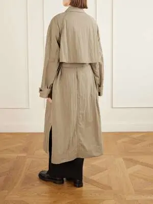 Studio Nicholson Campion Belted Crinkled-shell Trench Coat