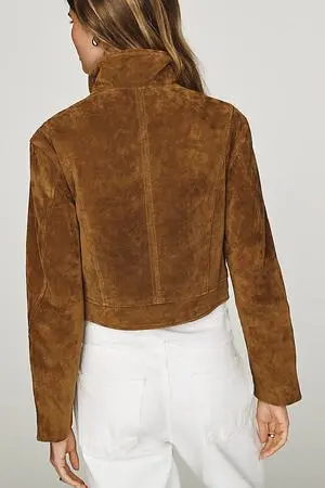 Blanknyc Suede Cropped Jacket