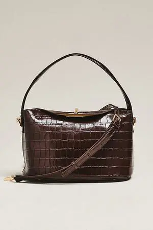 MELIE BIANCO Lana Croc Crossbody Bag - Chocolate