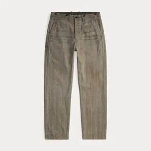 Ralph Lauren Engineer Fit Herringbone-print Pant - Grey Herringbone