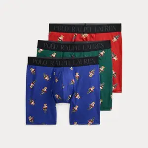 Ralph Lauren 4d-flex Polo Bear Boxer Brief 3-pack Multi