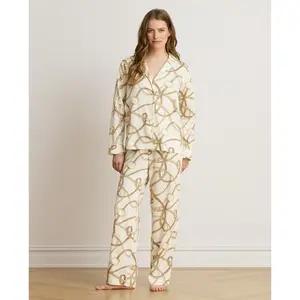 Ralph Lauren Belting-print Sateen Sleep Set