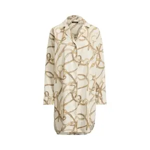 Ralph Lauren Belting-print Sateen Sleep Shirt