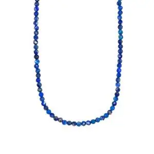 BECKET + QUILL Mini Lapis Beaded Necklace - Blue