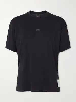 Satisfy Logo-print Auralite™ T-shirt - Black