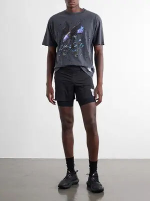 Satisfy Printed Distressed Mothtech™ Cotton-jersey T-shirt