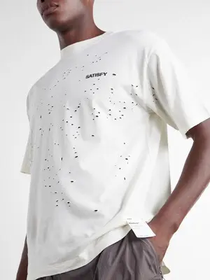 Satisfy Logo-print Distressed Mothtech™ Cotton-jersey T-shirt