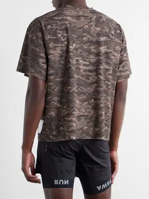 Satisfy Embellished Printed Space-o™ Mesh T-shirt