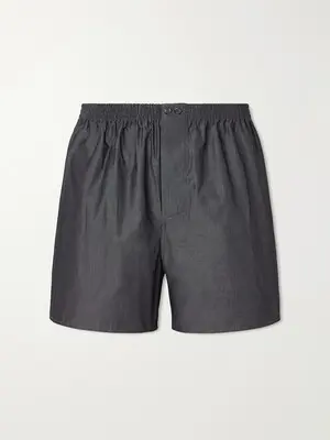 Zimmerli End-on-end Cotton Boxer Shorts - Gray
