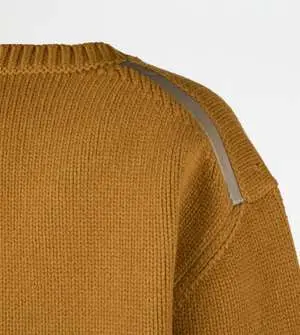 TOD'S Pullover In Wool With Patches In Leather