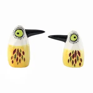 Hannah Turner Yellow Bird Salt & Pepper Shakers - Orange