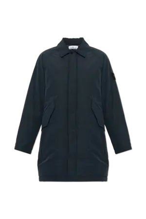 Stone Island Insulated Coat With Logo Patch