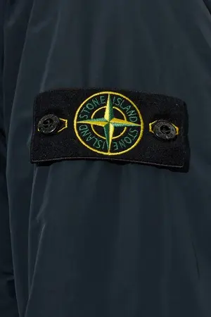 Stone Island Insulated Coat With Logo Patch