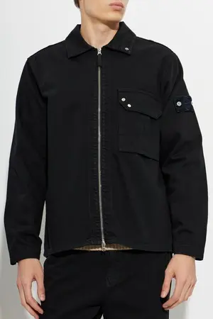 Stone Island Denim Jacket With Logo Patch