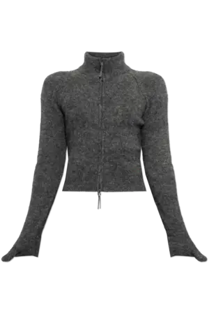 ROA Cardigan With Stand-up Collar - Grey