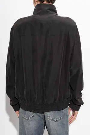 Valentino Garavani Silk Jacket With A Stand-up Collar