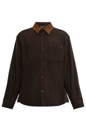 Valentino Garavani Wool Jacket With Suede Collar