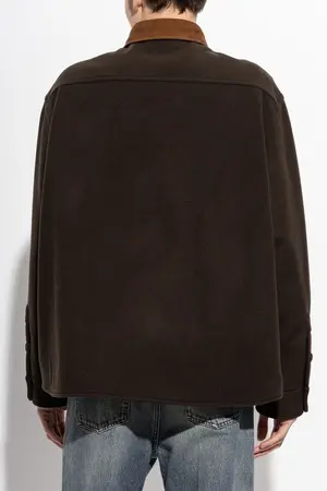 Valentino Garavani Wool Jacket With Suede Collar