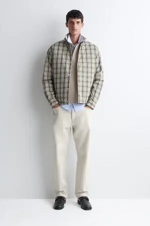 Cos Padded Checked Cotton Overshirt