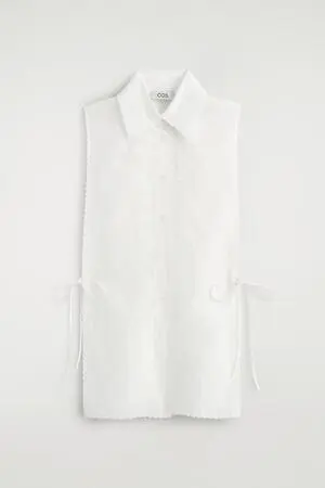 Cos Embroidered Scalloped Bib