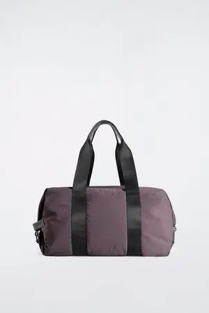 Cos Leather-detail Duffel Bag Nylon - Brown