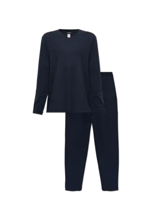 Hanro Two-piece Pyjamas From The ‘night & Day’ Collection - Navy Blue