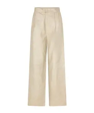 Gucci Leather Wideleg Trousers - Grey