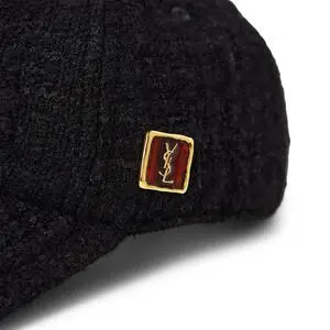 Saint Laurent Texturedfabric Baseball Cap