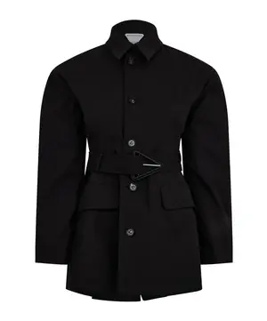 Bottega Veneta Fitted Overcoat - Black