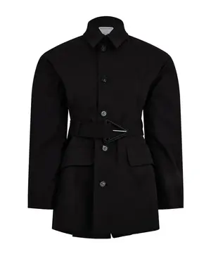 Bottega Veneta Fitted Overcoat - Black
