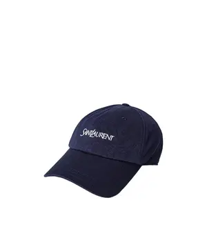 Saint Laurent Corduroy Baseball Cap - Black