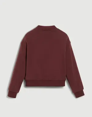 Brunello Cucinelli Cotton Smooth French Terry Bomber-style Sweatshirt With Dazzling Logo