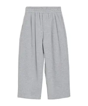 Brunello Cucinelli Cotton Smooth French Terry Track Trousers With Monili - Light Gray