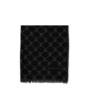 Alexander McQueen Toned Jacquard Knit Scarf