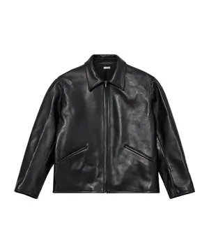 A.PRESSE Sports Leather Jacket