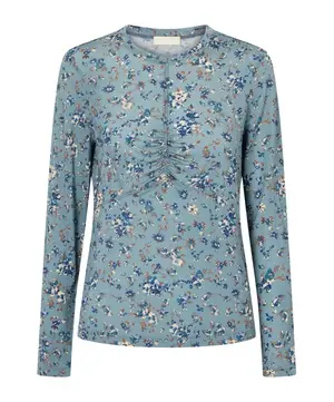 Ulla Johnson Floral Print Top Blue