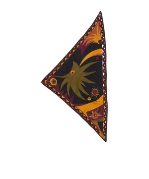 Emilio Pucci Mixed Print Padded Triangle Scarf Black