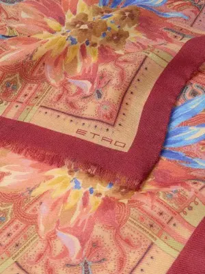 Etro Paisley Floral-print Scarf - Pink