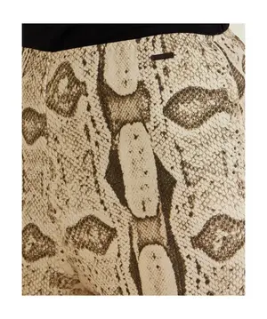 Gucci Snake-print Casual Trousers - Gray