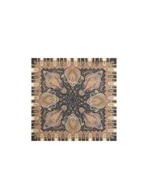 Etro Paisley-motif Silk Scarf - Grey