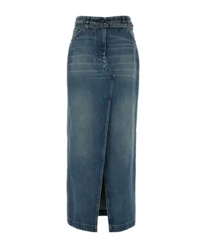 Dries Van Noten Front-slit Denim Skirt - No