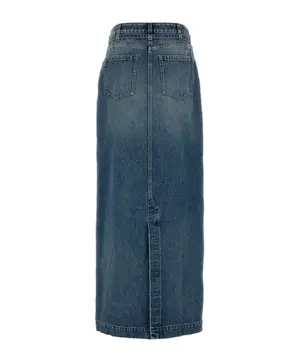 Dries Van Noten Front-slit Denim Skirt - No