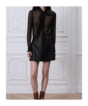 Dior Sheer Blouse With Tied Collar