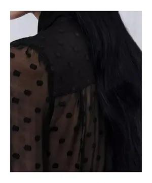 Dior Sheer Blouse With Tied Collar