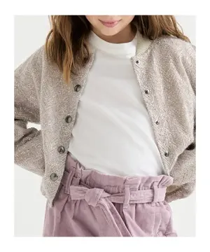 Brunello Cucinelli Dazzling Chevron Embroidery Bomber Jacket In Sparkling Mohair And Wool