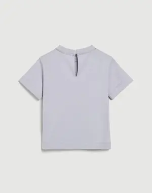 Brunello Cucinelli Cotton Jersey T-shirt With Sparkling Piping