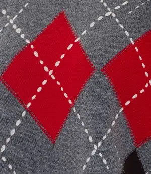 Pinko Argyle-pattern Collared Sweater