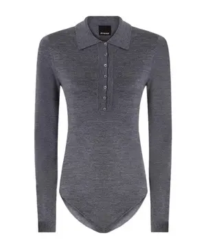 Pinko Fine-knit Long-sleeve Bodysuit