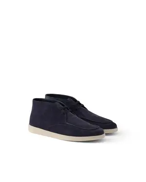 Prada Suede Chukka Boots - Blue